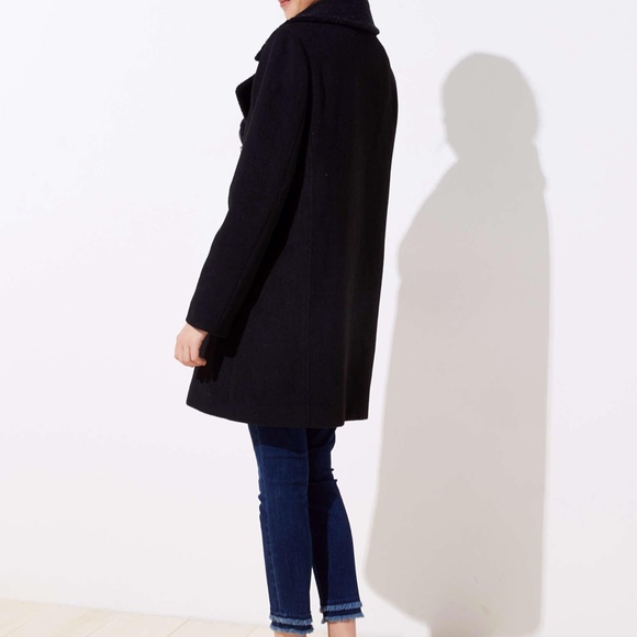LOFT | Jackets & Coats | New Loft Womens Black Faux Shearling Moto Coat ...